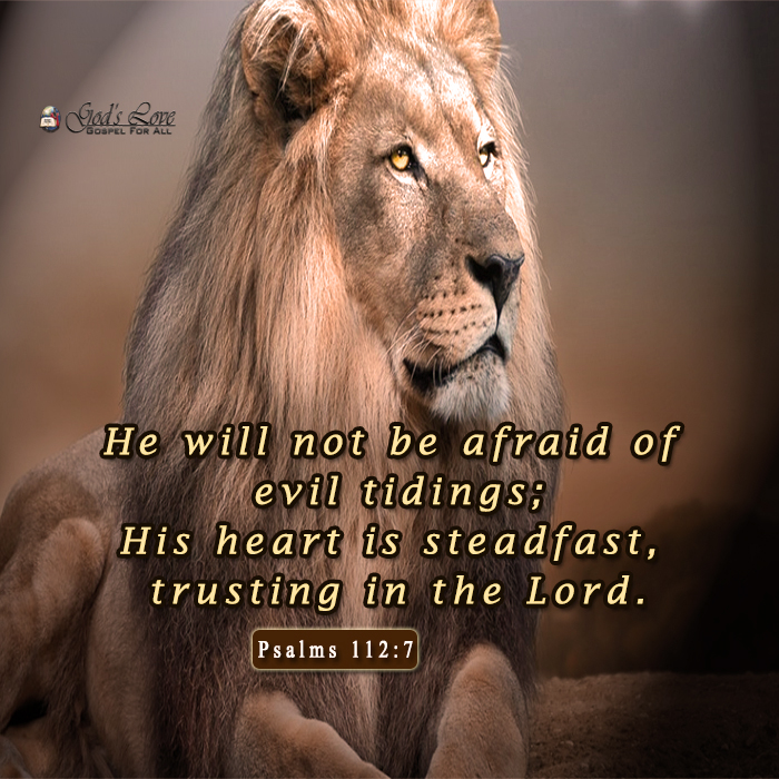 Psalms 112 7 God s Love Ministries Today s Promise