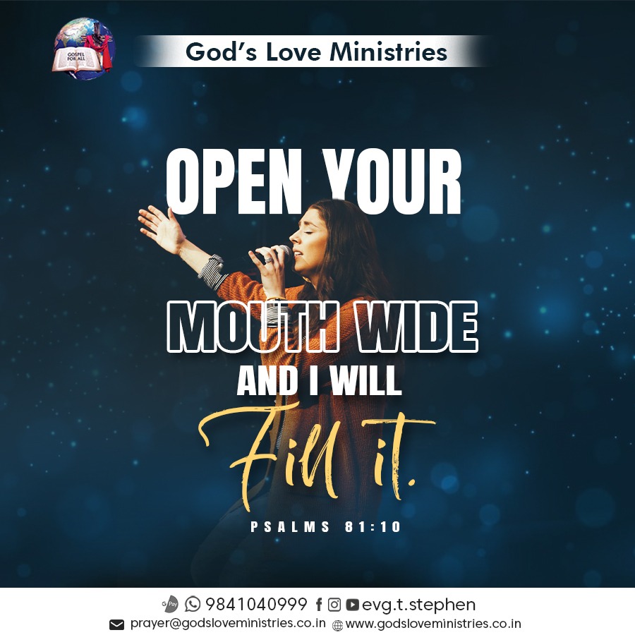 Psalm 81 10 God s Love Ministries Today s Promise